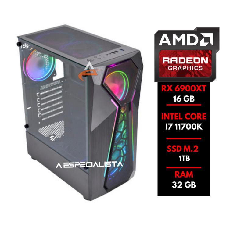 Pc Gamer I7 11700k Rx6900xt 32gb Ram M.2 1tb - A Especialista ...