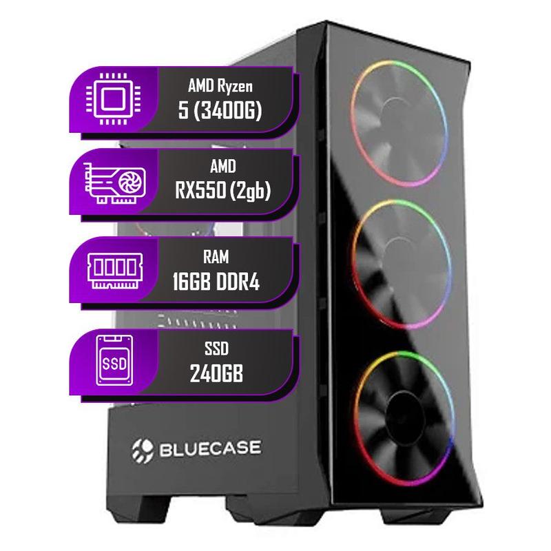 PC Gamer Ultra gaming AMD Ryzen 5 (3400g), 16gb, RX 550 (2gb), SSD ...