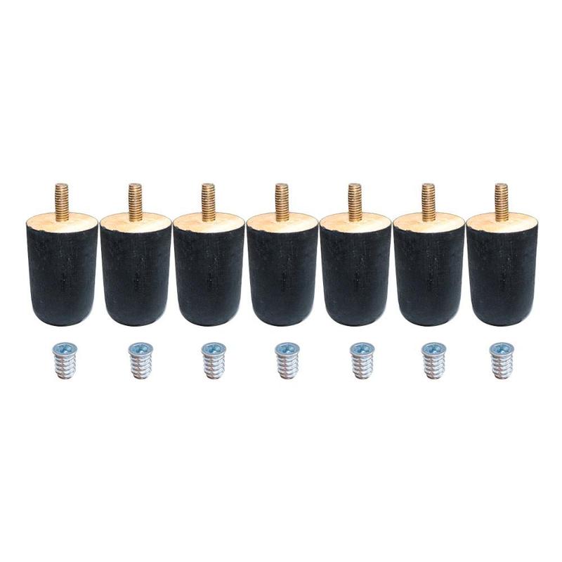 Pé De Cama Box Com Bucha Americana Kit 7 Pés 6 cm Madeira - Cama ...