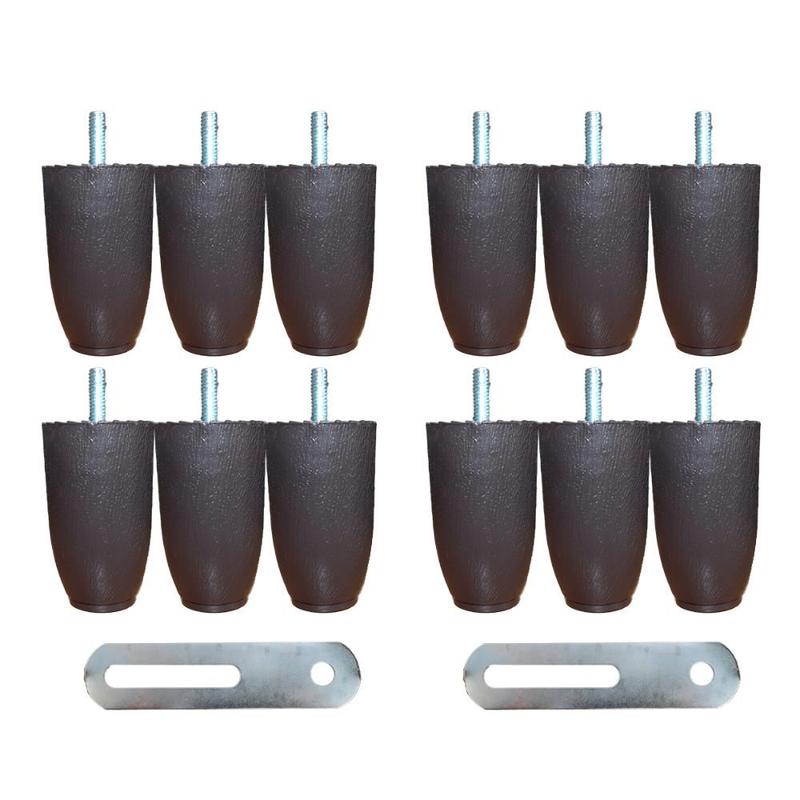 Pé De Cama Box Kit 12 Pés 8 cm Com 2 Chapas União Queen King - Cama ...