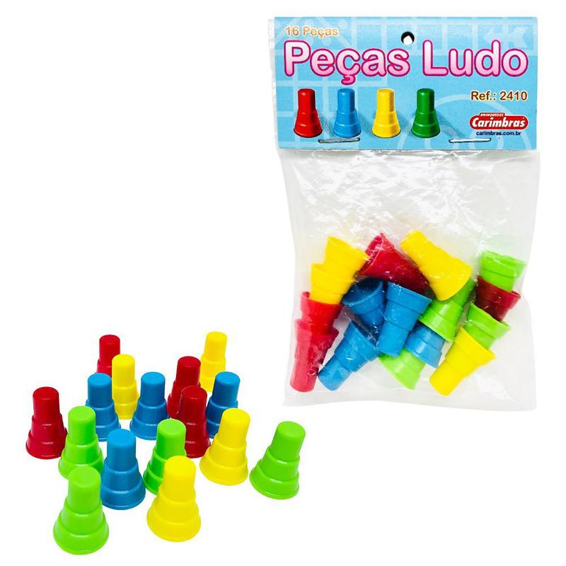 Peças do Jogo de Ludo Para Tabuleiro Kit 16 Pçs em Plástico - Carimbras ...