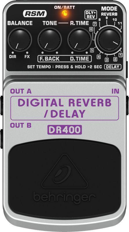 Pedal Behringer Digital Reverb Delay DR400 - Pedal para Instrumentos de ...