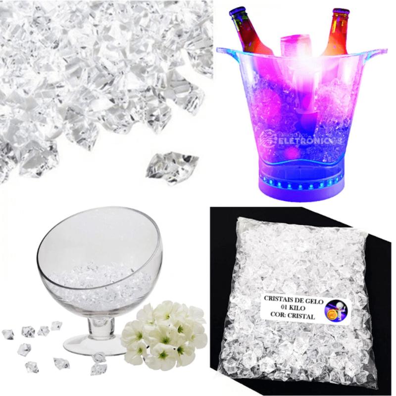 Pedras Cubo De Gelo De Acrílico 1kg Ideal Para Decorar GE4KAZ - PDE ...