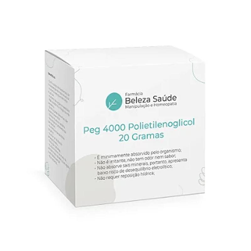 Peg 4000 Polietilenoglicol 20 Gramas Grau Farmacêutico Puro 60 Sachês ...