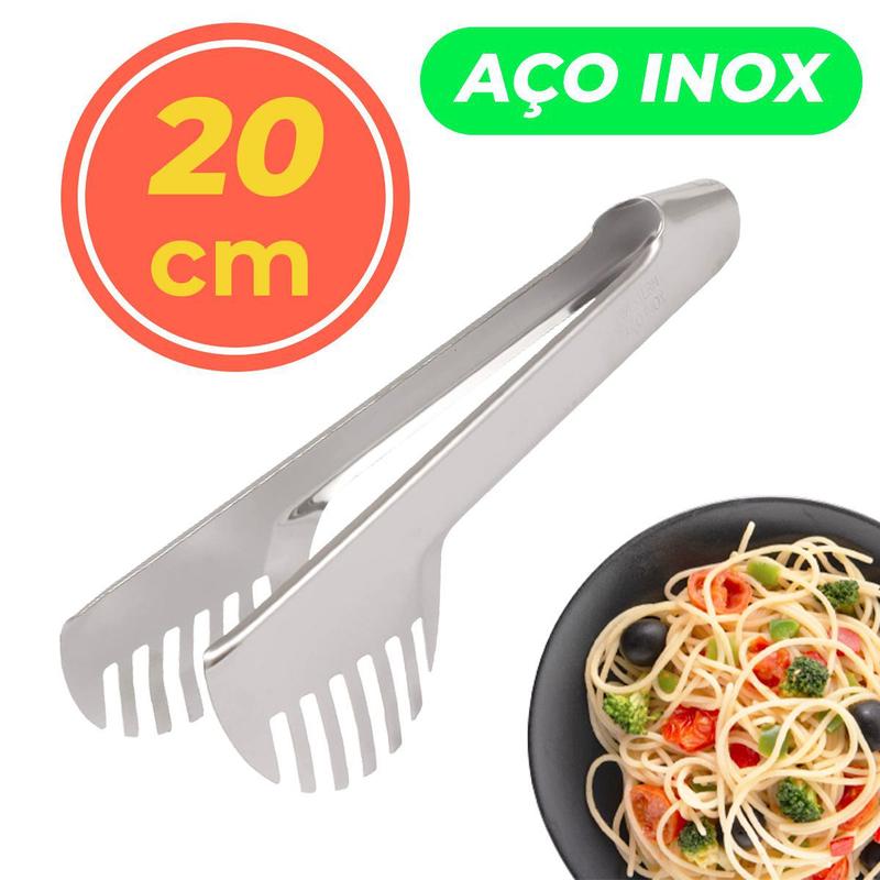 Pegador de comida 20cm com pinças na ponta em aço inox - Western Home ...