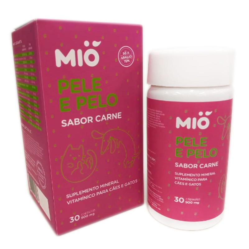 Pele e Pelo Mió Sabor Carne 30 Cápsulas - Medicamentos - Magazine Luiza