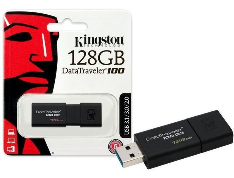 Pen drive DataTraveler 100 G3 Kingston 128GB - Pen Drive - Magazine Luiza