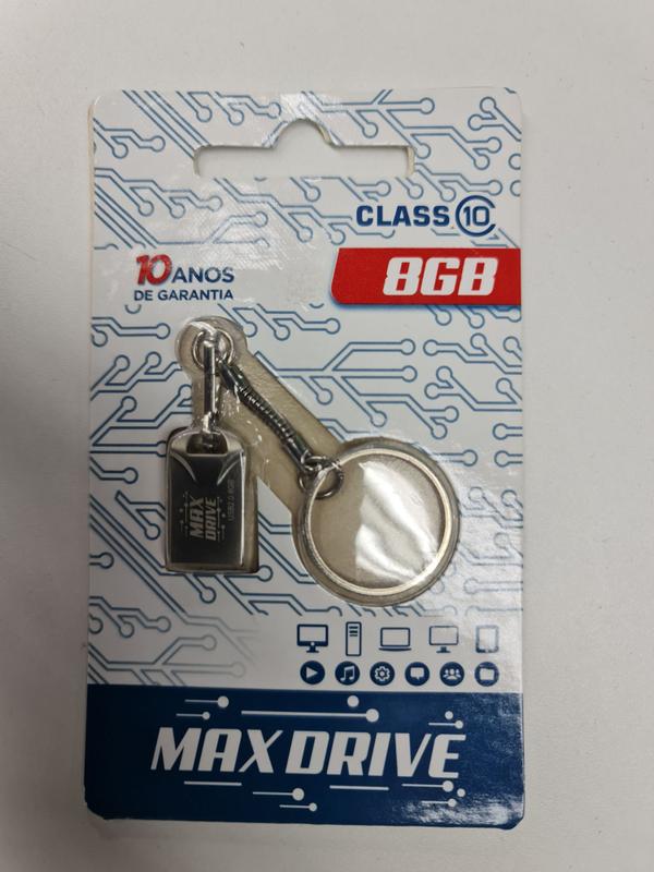 Pen drive USB 2.0 alumínio 8gb, Max drive classe 10 - Pen Drive ...