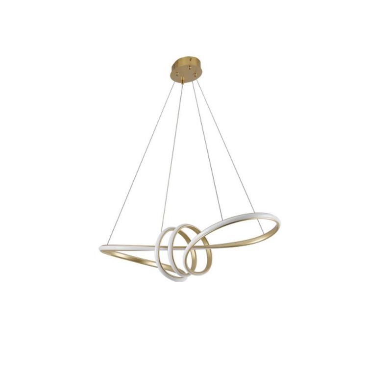 Pendente LED Bie Infinity Dourado 45W 3000K Bivolt - NORDECOR - Lustre ...
