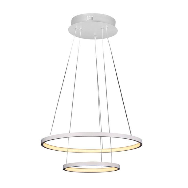 Pendente LED Montreal 50cm Branco 40W Luz Amarela Bivolt Quality ...