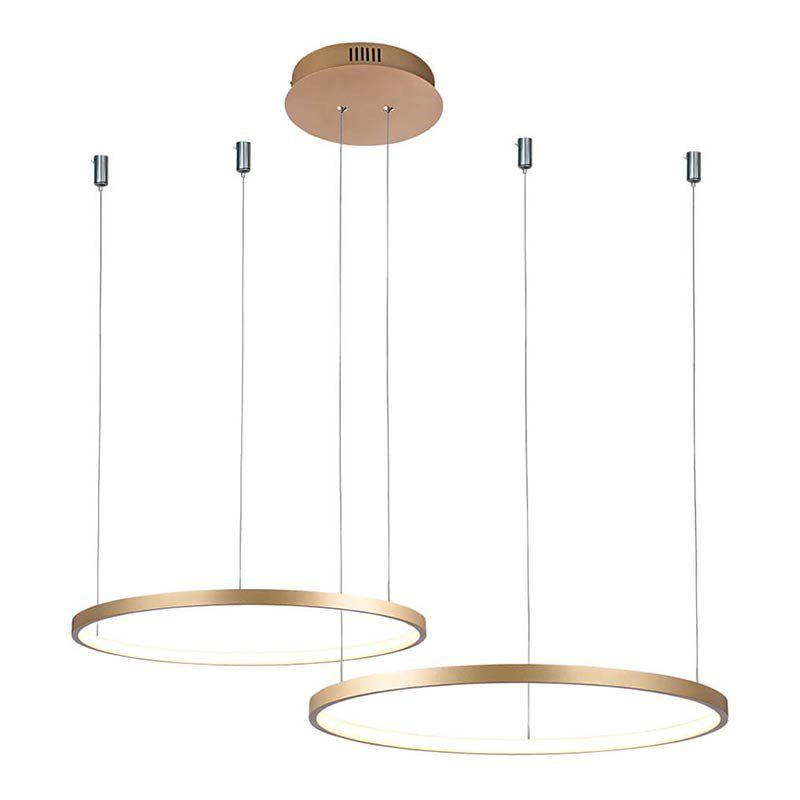 Pendente Led Quebec 45w 3000k 1962lm Dourado 40cm Biv (Liqui ...