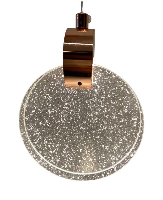 Pendente Luminária Lua Rose Gold Cristal Bolhas - Redtun - Luminária ...