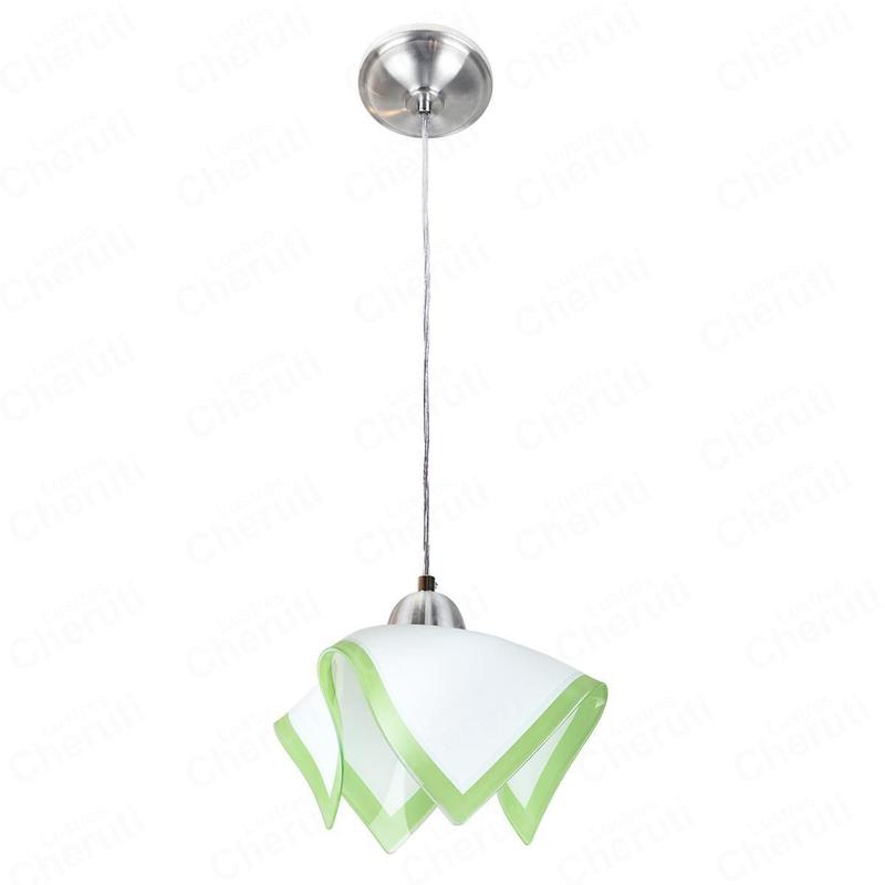 Pendente Para 1 Lâmpada Borda Verde - Lustres Cheruti - Lustre ...