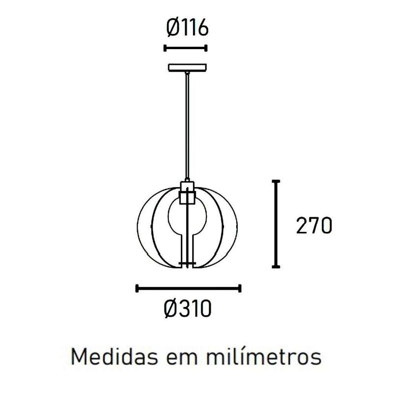 Pendente Rústico Lant Madeira 1X E27 - Blumenau Iluminacao - Lustre ...