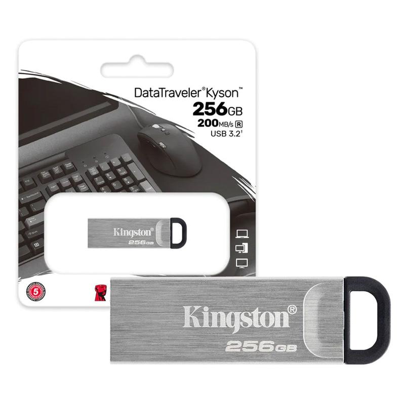 Pendrive 256GB Kingston DataTraveler Kyson, USB 3.2 Gen1 (Leitura-Grav ...