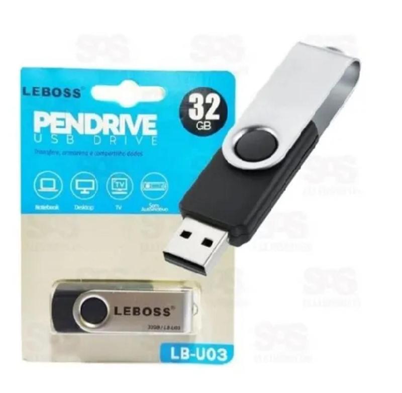 Pendrive Leboss Lb-U03 32Gb Usb 2.0 Preto/Prateado - Pen Drive - Magazine Luiza