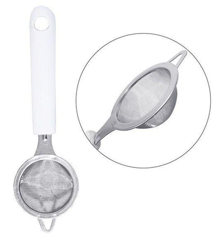 Peneira Coador de Inox com Cabo Plástico e com Furo 23x6,5 cm - Kopeck ...