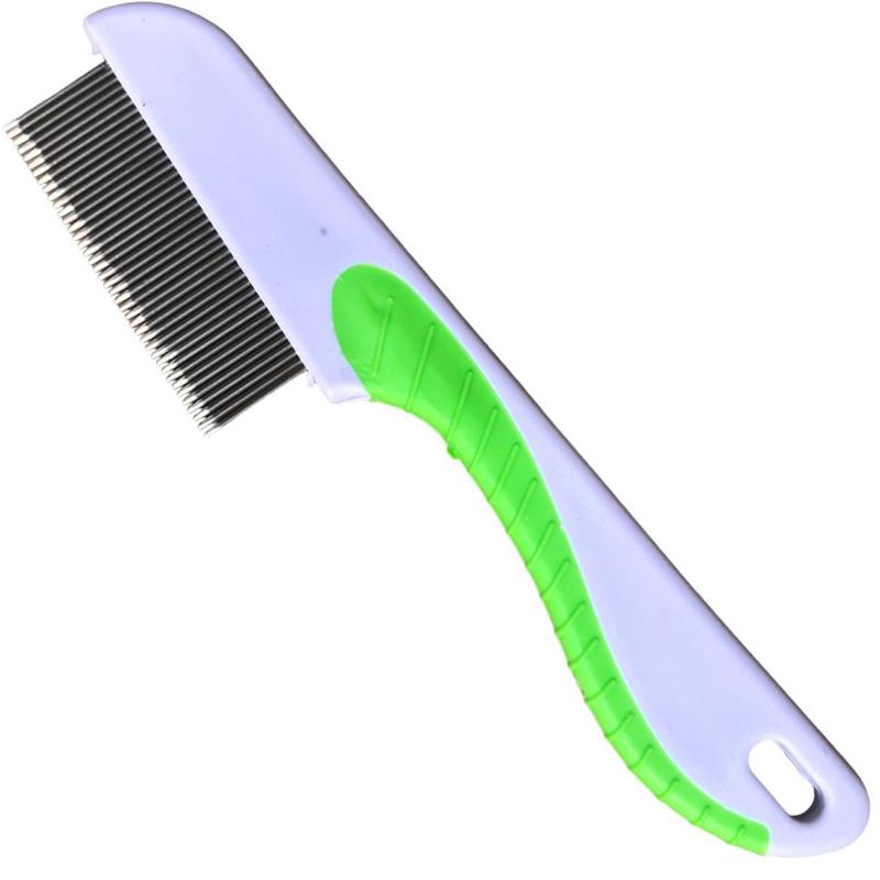 Pente Fino Inox P/ Cabelo Piolhos Lêndeas C/ Cabo Crianças (Branco ...