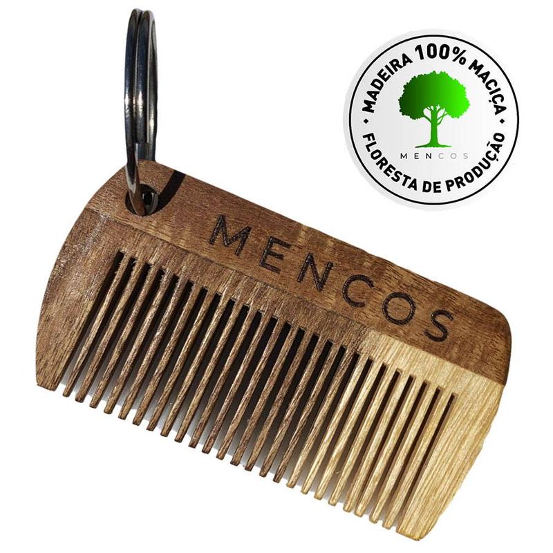 Pente para Barba de Madeira Maciça Chaveiro com Dentes Estreitos ...