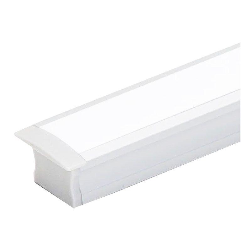 Perfil LED Embutir Branco Para Gesso 2m 12v Luz Branco Neutro Mister ...