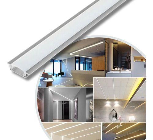 Perfil Luminaria para Led Embutir Prata 100x24cm - Franci - Balizador ...