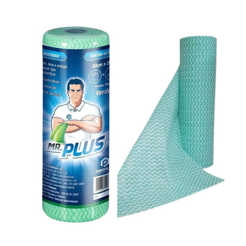 Perflex Multiuso Rolo Verde 30cm X 25cm Com 50 Panos - MR PLUS - Pano ...