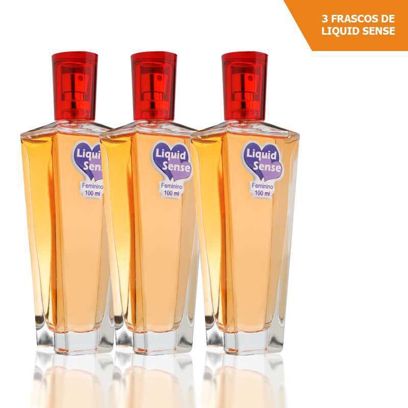 Perfume Liquid Sense 100Ml (3 Frascos) Gotas Mágicas - Kit de Perfume ...