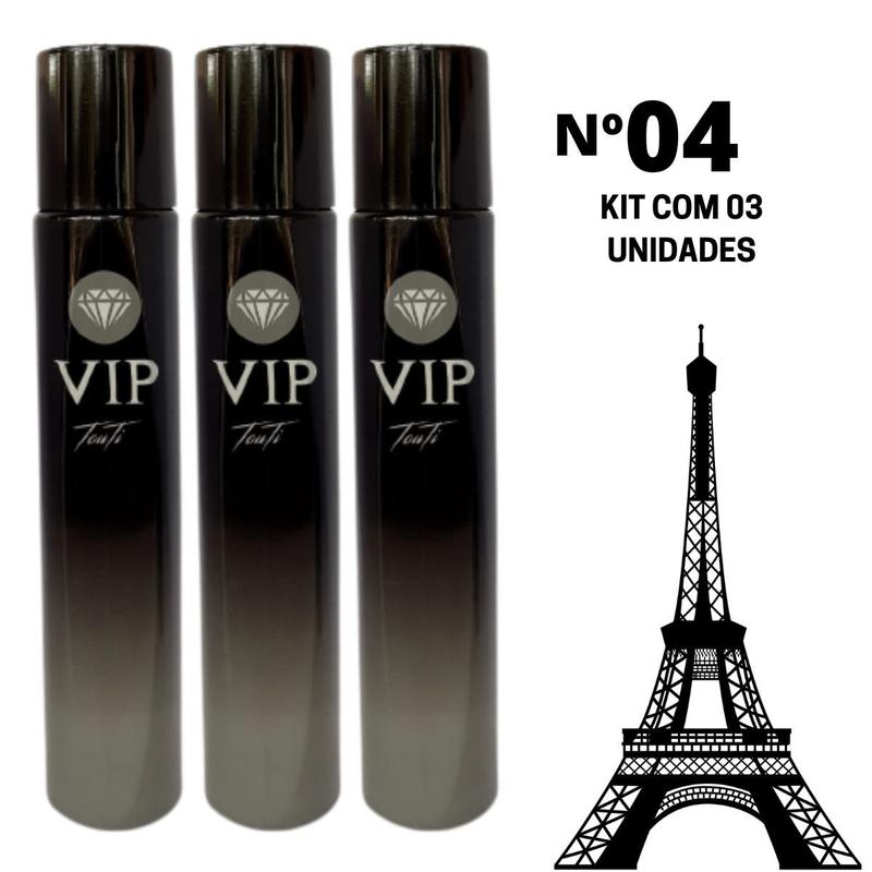 Perfume Vip Touti Nº04 - 50ml Kit com 3 Perfumes Masculino Fragrâncias ...
