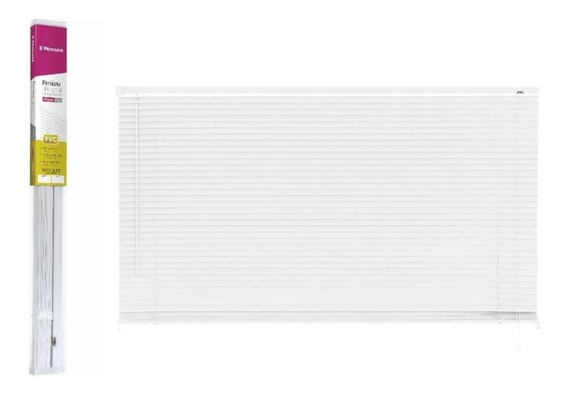 Persiana horizontal 160cm x 130cm pvc plastica branca primafer ...
