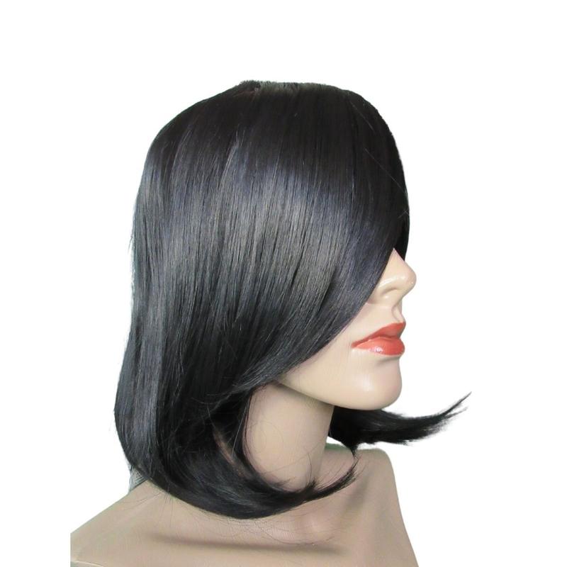 Peruca Orgânica Com Franja Lace Wig Humana Curta Long Bob - Weng ...