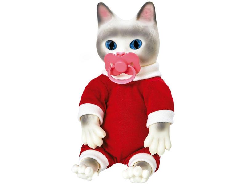 Pet Reborn Bebê Pet Filhotinhos Gatos - Roma Brinquedos 26,5cm com ...