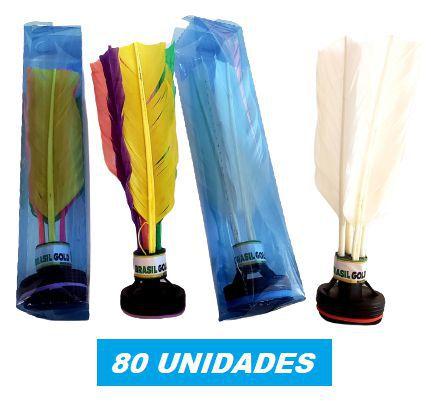 Peteca Recreativa Branca Ou Colorida 80 Unidades - Brasil Gold - Peteca ...