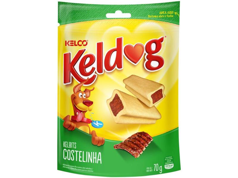 Petisco para Cachorro Adultos Keldog Kelbits - Costelinha 70g ...