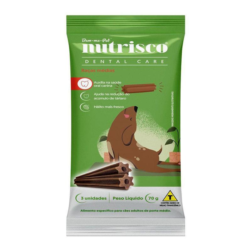 Petisco Snacks Dental Nutrisco Cães Raças Médias - 70g - Outros Pet ...