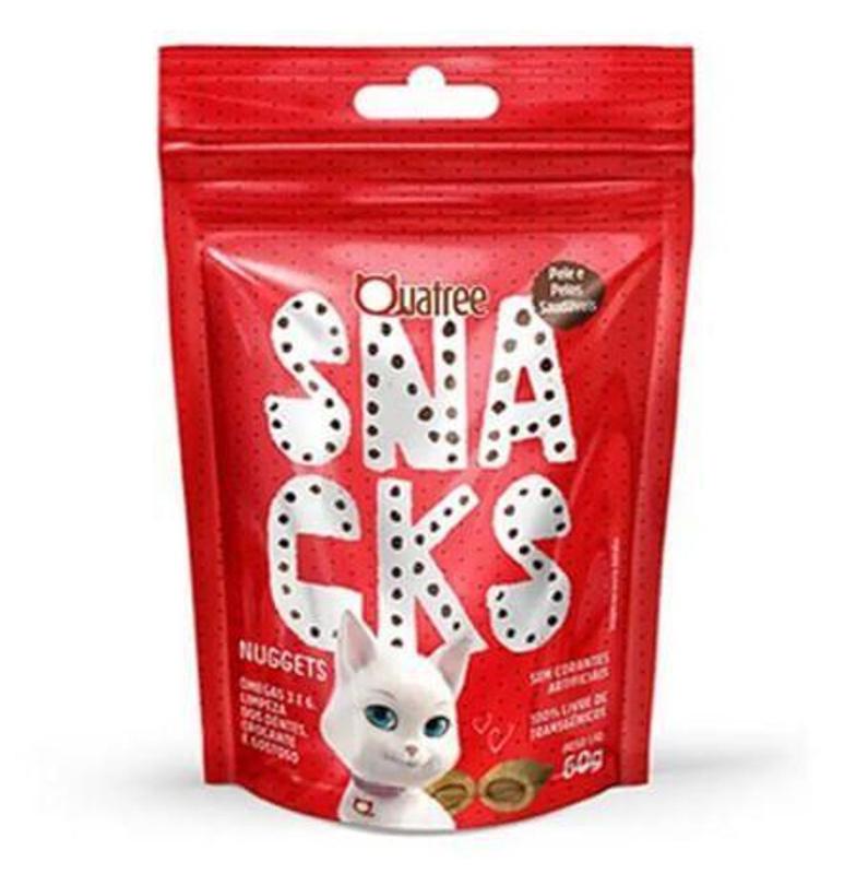 Petisco Snacks Nuggets Gatos Pele E Pelo 60g Quatree - Outros Pet Shop ...