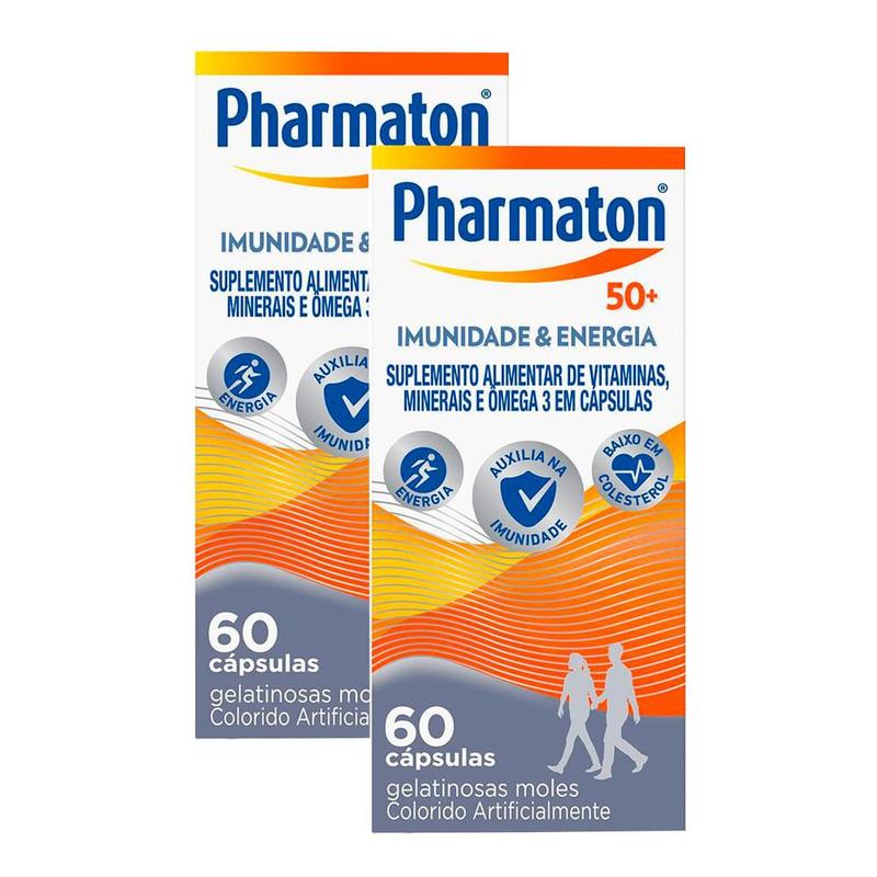 Pharmaton 50+ com 60 Cápsulas Kit com duas unidades - Multivitamínico / Polivitamínico ...