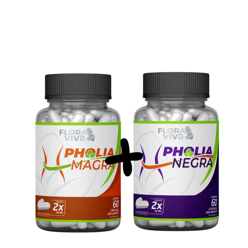 Pholia Magra + Pholia negra 500 mg 60 cápsulas 2 potes - WORLD ...