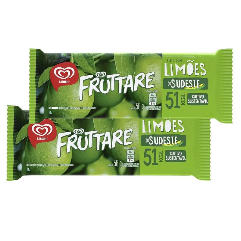 Picolé Kibon Fruttare Limão Kit com duas unidades - Frutare - Sorvete ...