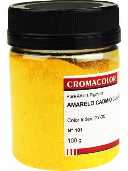 Pigmento Artístico Amarelo Cadmio Claro Inorgânico 101 100g ...