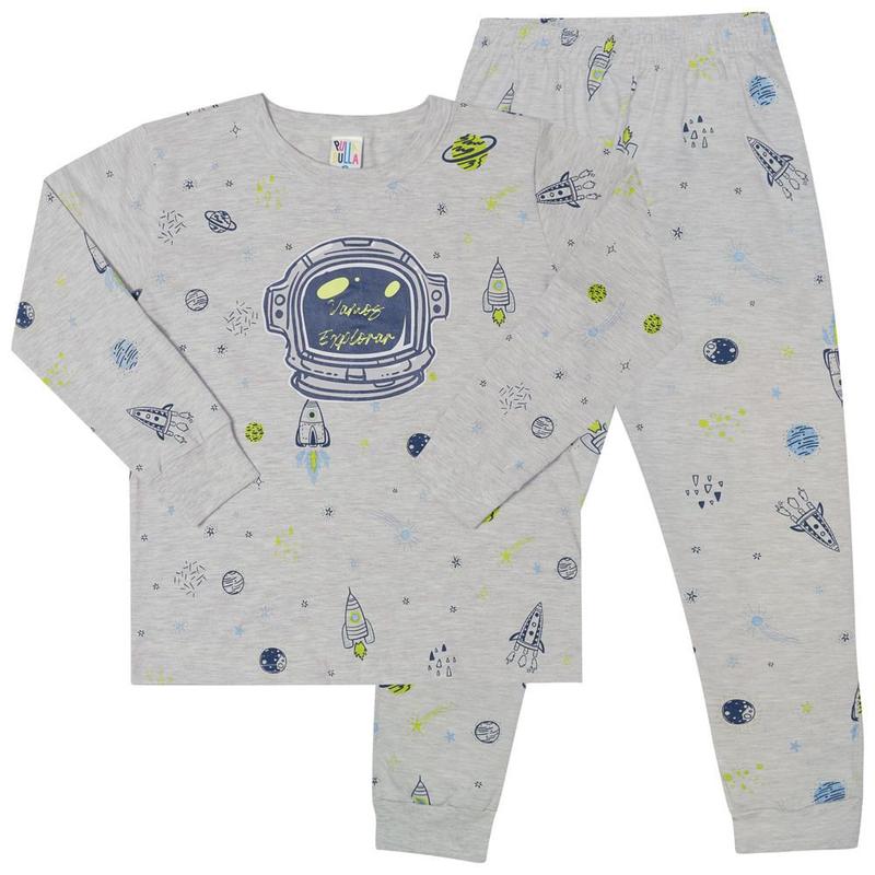 Pijama ROTATIVO MESCLA BANANA - PRIMEIROS PASSOS - MENINO - Meia malha ...