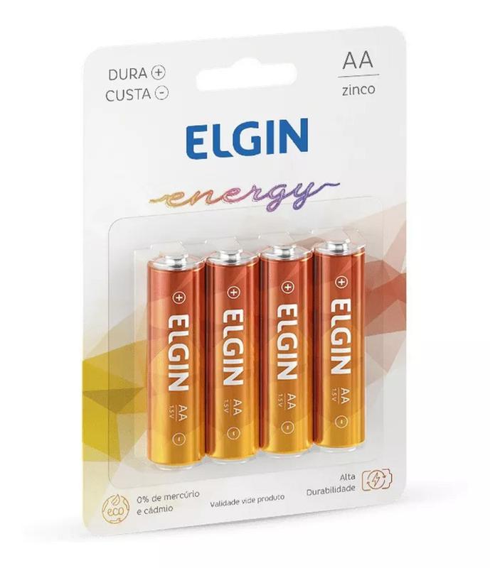 Pilha AA R06 Zinco Carvão Com 8 Unidades Elgin Ecológicas - Pilhas ...