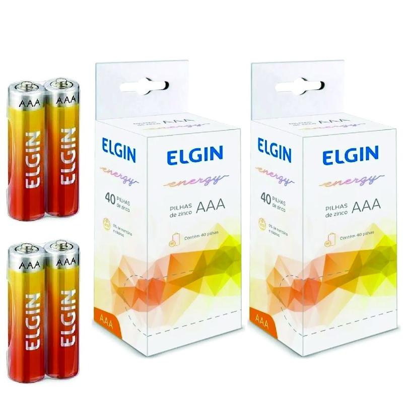 Pilha AAA de Zinco Elgin Energy - Caixa com 80 Unidades - Pilhas ...