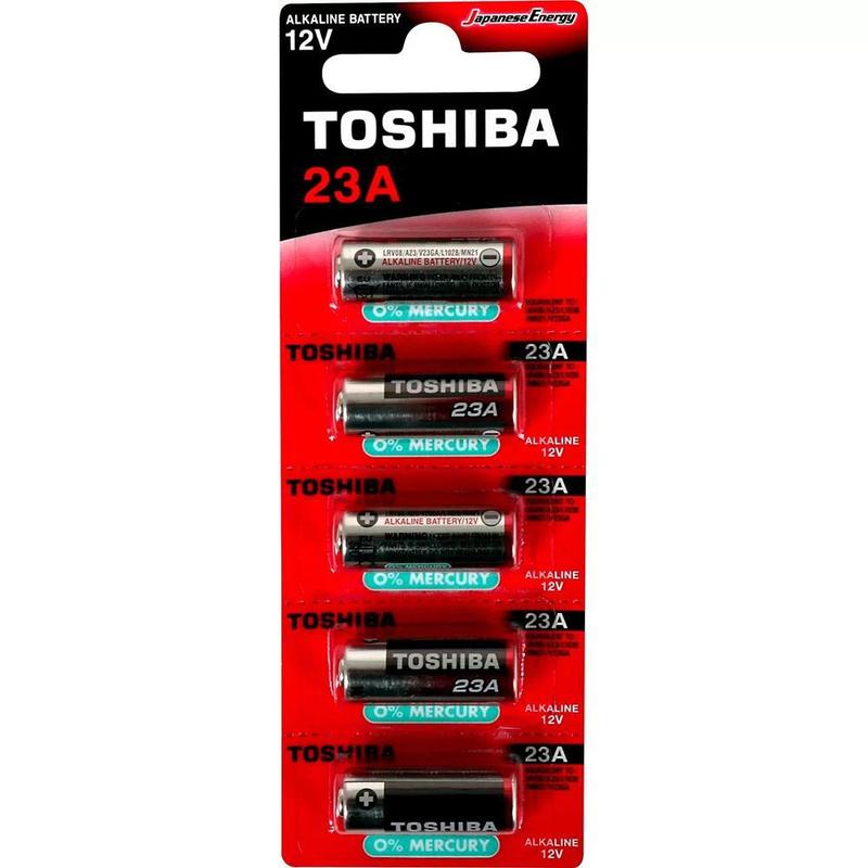 Pilha alcalina 23A 12v, Toshiba Kit com 5 Unidades - Pilhas - Magazine ...