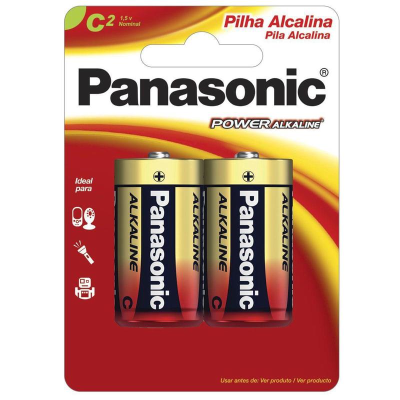 Pilha alcalina media c com 2 lr14xab/2b - PANASONIC - Pilhas - Magazine Luiza