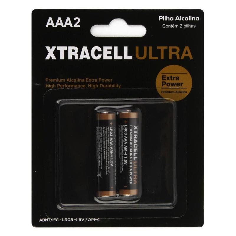 Pilha Alcalina Palito AAA com 2 unidades - Xtracell - Pilhas - Magazine ...