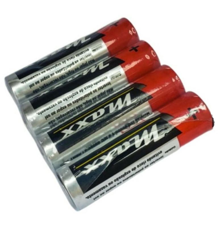 Pilha comum AA 1.5 volts pacote com 4 pilhas - Maxx - Pilhas - Magazine ...