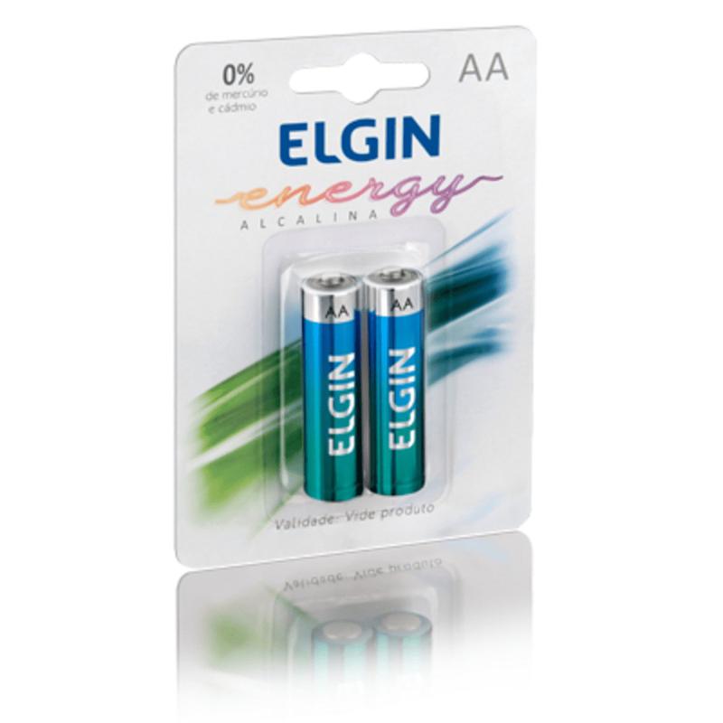 Pilha Elgin Alcalina Lr6 AA - 1 Cartela com 2 Unidades - Pilhas ...