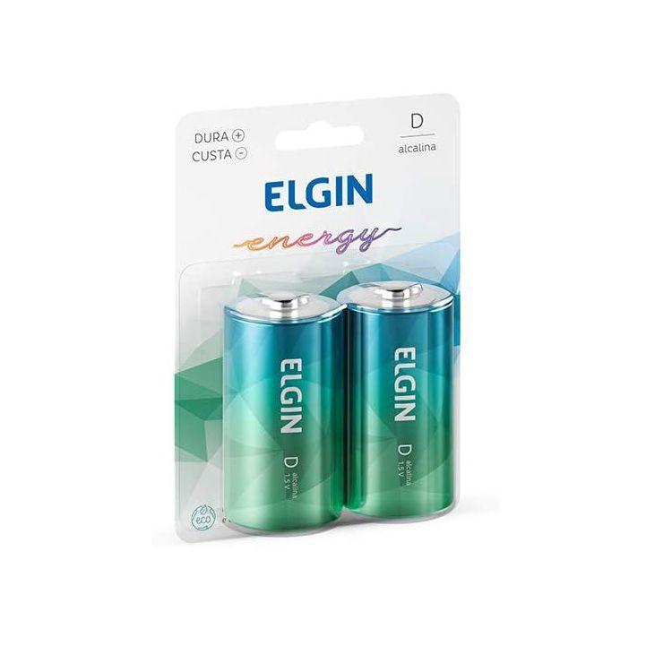 Pilha Grande D, LR20, alcalina, blister com 2 unidades, Linha Energy ...