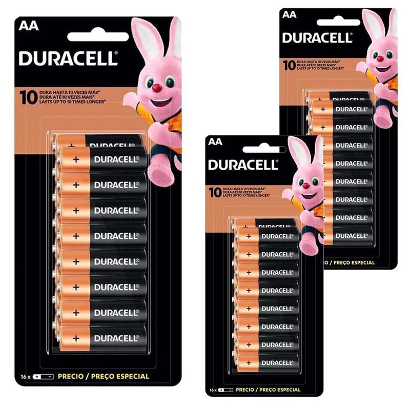 Pilhas Alcalinas AA Pequena DURACELL com 48 unidades - Pilhas ...
