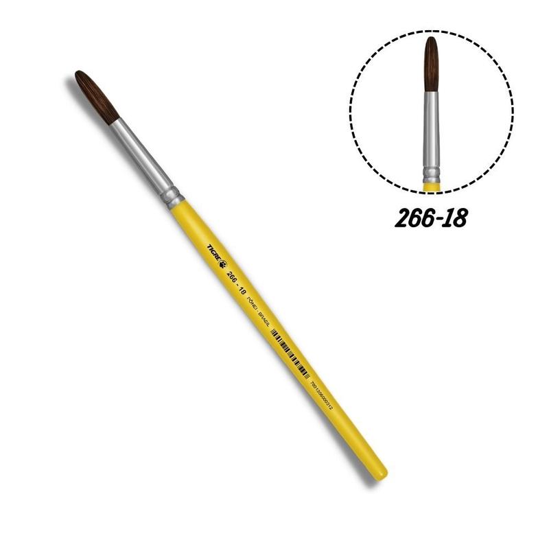 Pincel Redondo 266-18 Pêlo de Ponei Tigre - Pincéis para Pintura ...